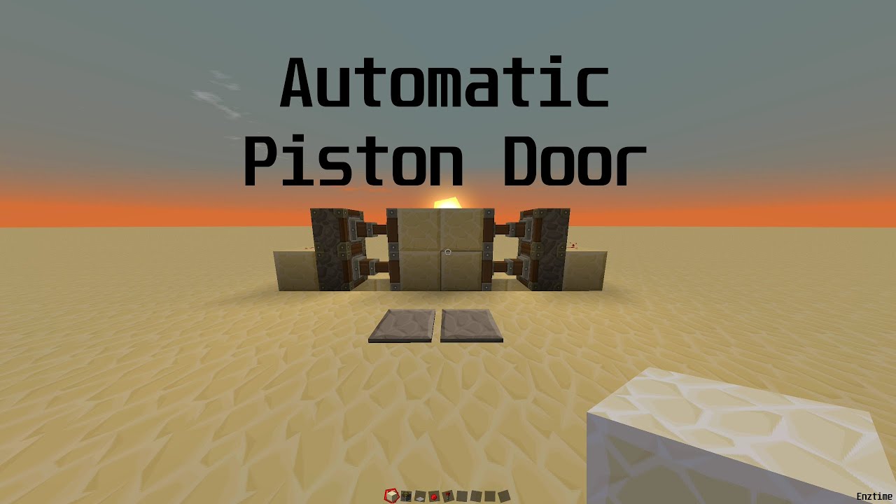 Minecraft tutorial: Automatic Piston Door - YouTube