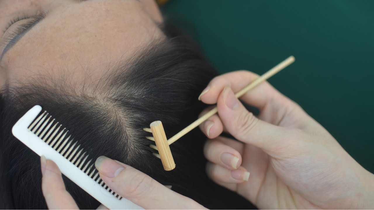 ASMR Hair Combing No Talking, Relaxing Hair Sound, Hair Parting For ...