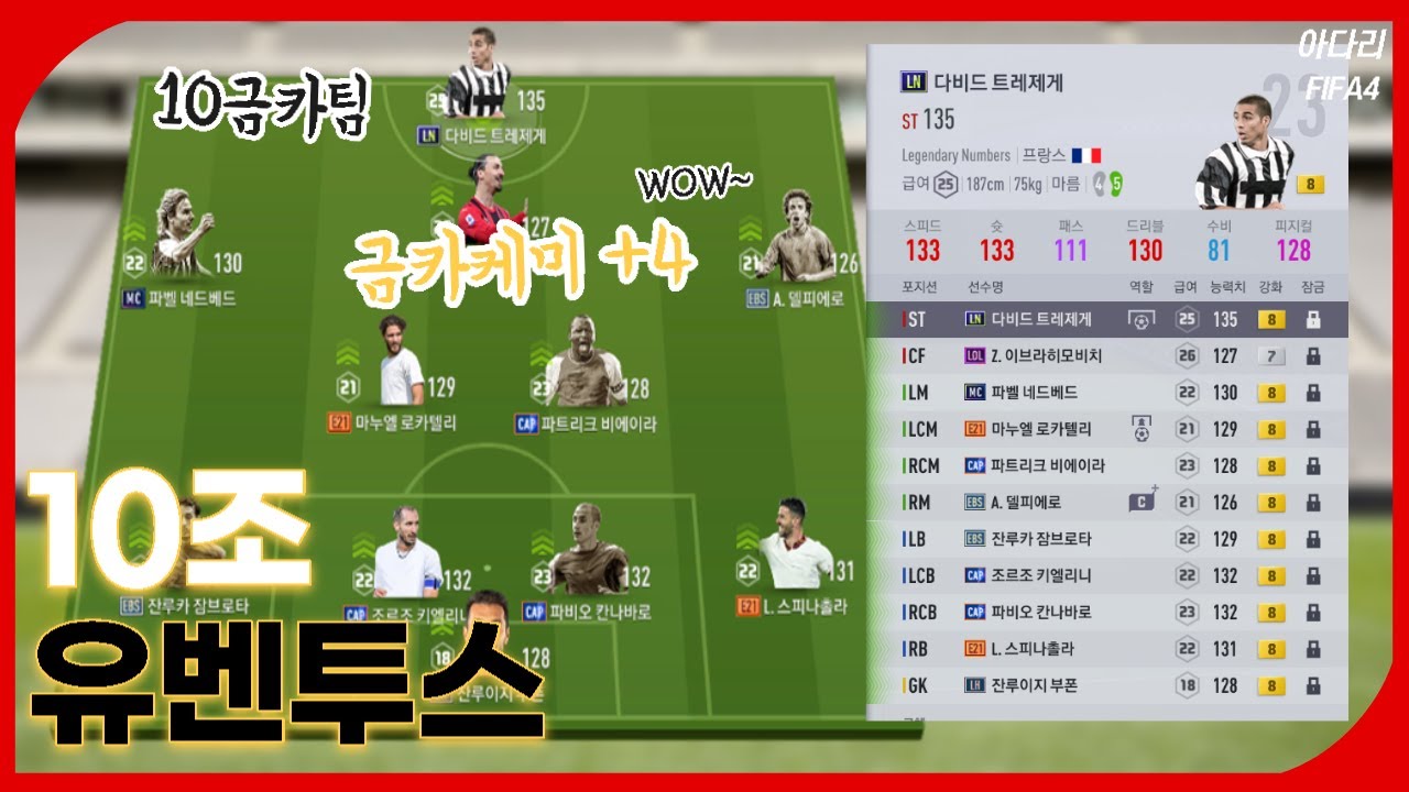 10조 금카케미 유벤투스 스쿼드 리뷰 ㄷㄷ Youtube
