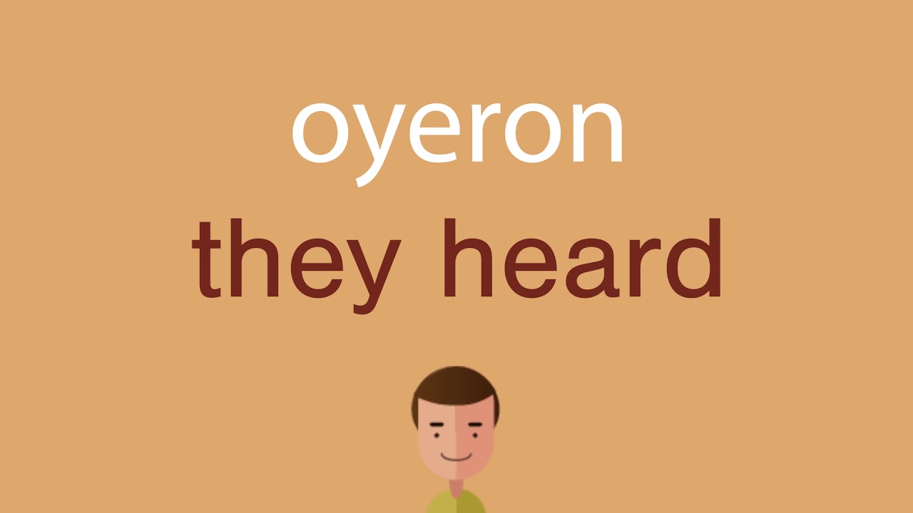 Cómo se dice oyeron en inglés - YouTube