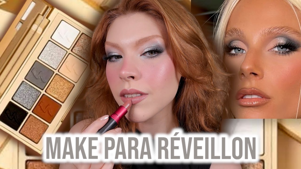 MAKE GLAM CINZA E PRATA PARA FESTAS A NOITE.. - YouTube