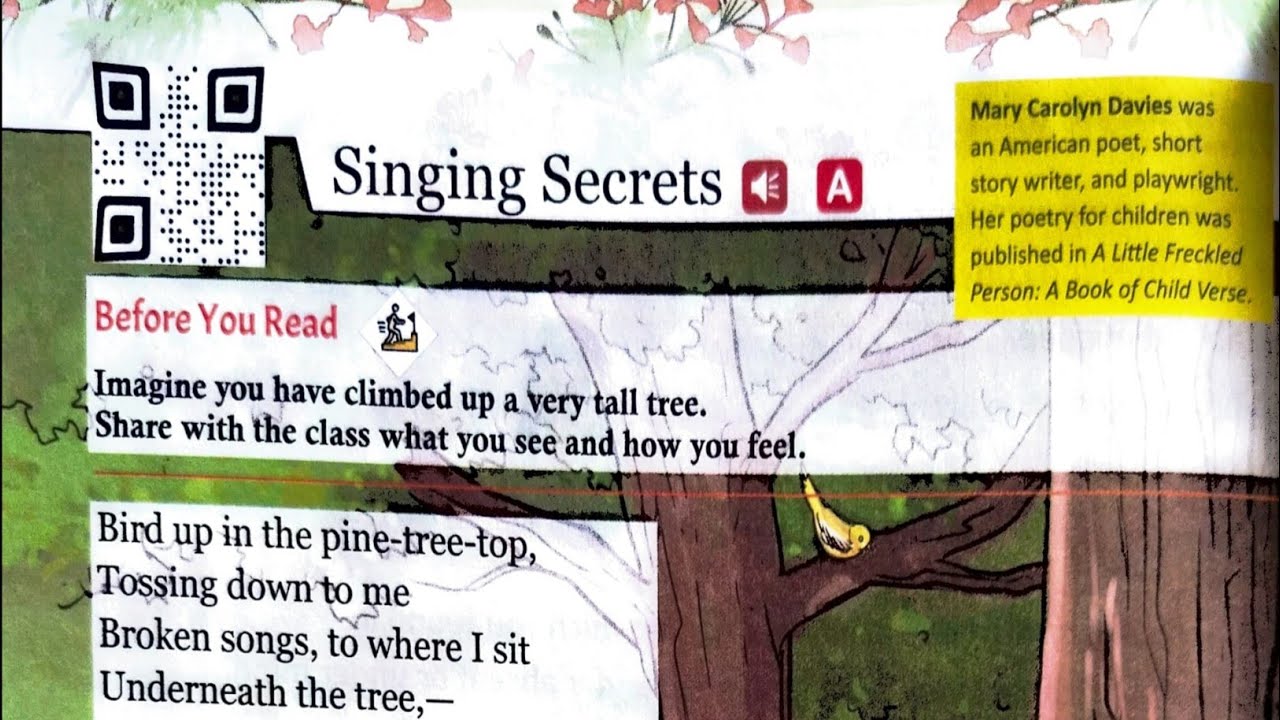 Singing Secrets Poem Class 4 in Hindi l Gulmohar Class 4 l Singing Secrets by Mary Carolyn ...