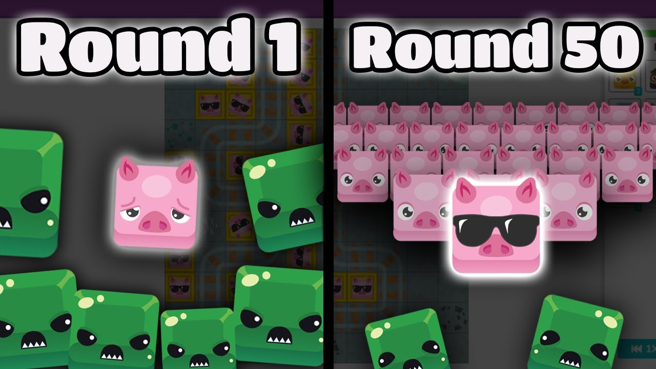 Blooket Tower Defense - Pigs Only Challenge - Rounds 1 to 50 - Uncut ...