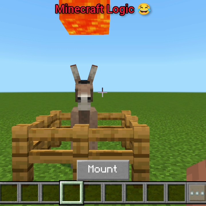 Minecraft Donkey Logic... 😂 | #minecraft #trending #viral #shorts - YouTube