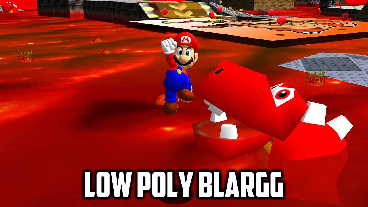⭐ Super Mario 64 PC Port - Low Poly Blargg - YouTube