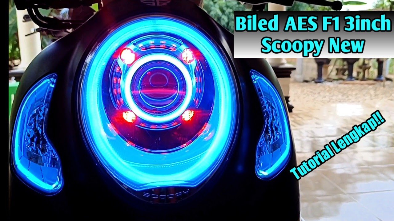 Pasang Biled AES F1 3inch Scoopy New - YouTube