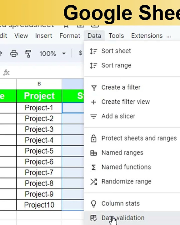 ⭐Drop down menus in Google Sheet 😍 - YouTube