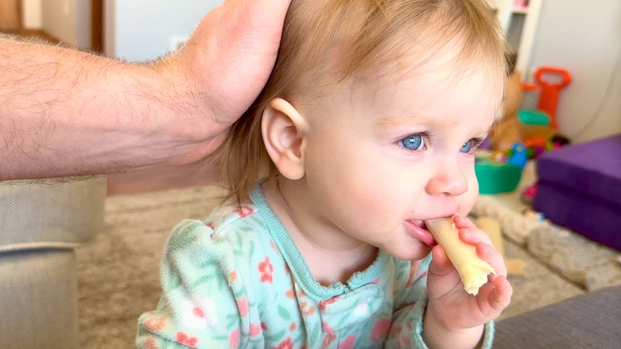 I Gave My Adorable Baby Girl a Cheese Stick! (This is What She Did ...