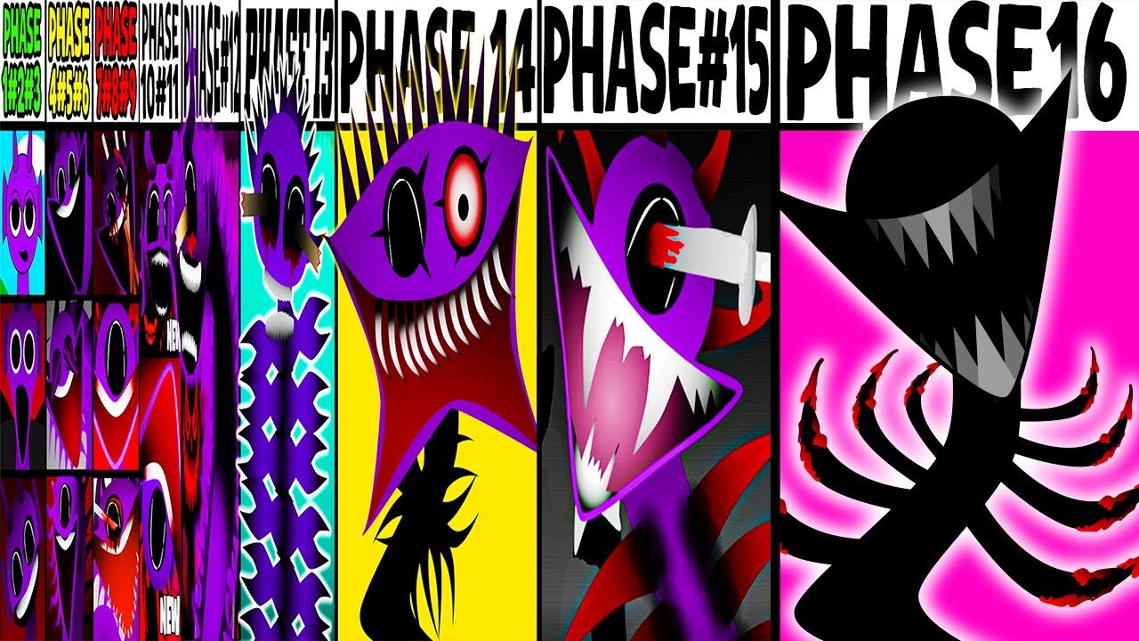 Phase 1 VS Phase 2 VS Phase 3-4 VS Phase 5 VS Phase 6 VS Phase 7-8-16 ...