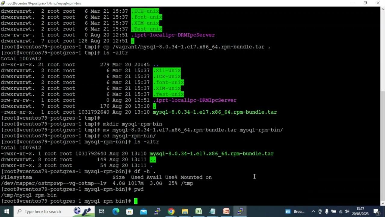 How to setup MySQL database from scratch using rpm downloaded from mysql website - YouTube