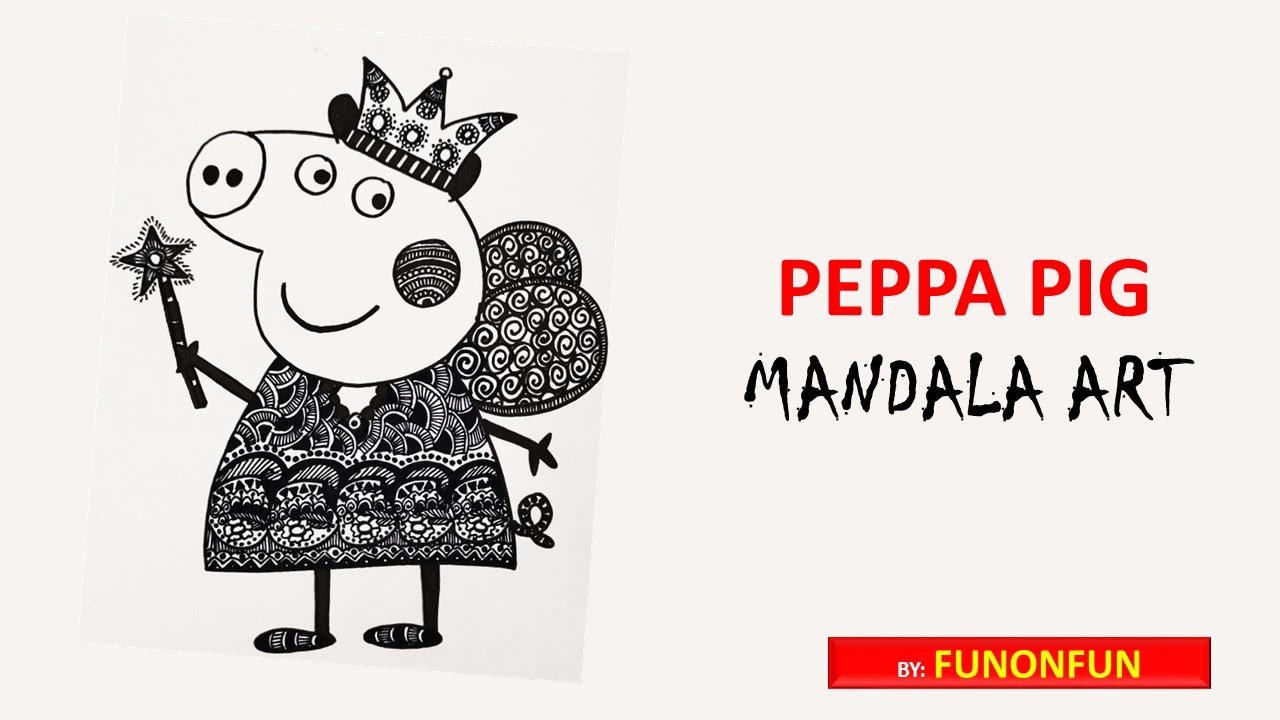 Peppa Mandala Art for Beginners | Kids Learning Video | FunOnFun - YouTube