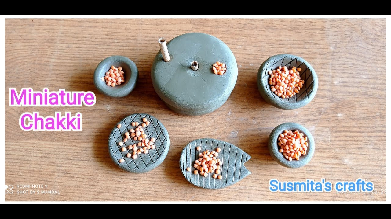 How To Make Miniature Chakki || Clay Chakki Making - YouTube