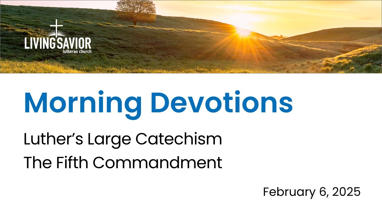 Morning Devotion - The Fifth Commandment - Living Savior Lutheran ...