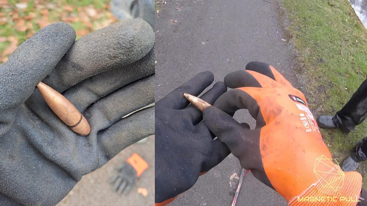 50 calibre bullet, Gun and more found Magnet Fishing - YouTube