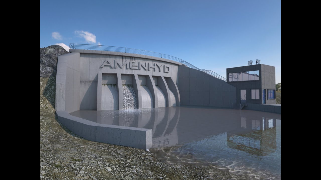 3D Hydro-Electric Dam Concept design - YouTube