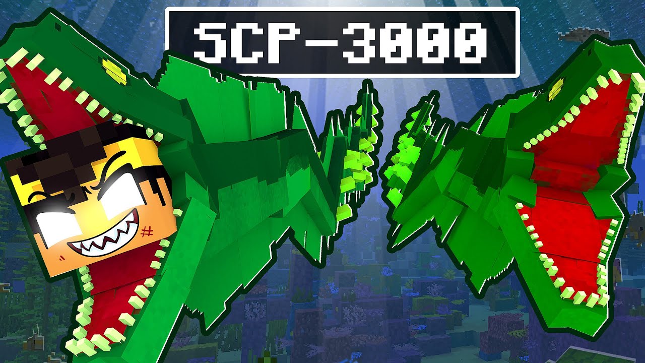 JOGANDO como SERPENTE DO MAR GIGANTE no Minecraft! *scp 3000* - YouTube