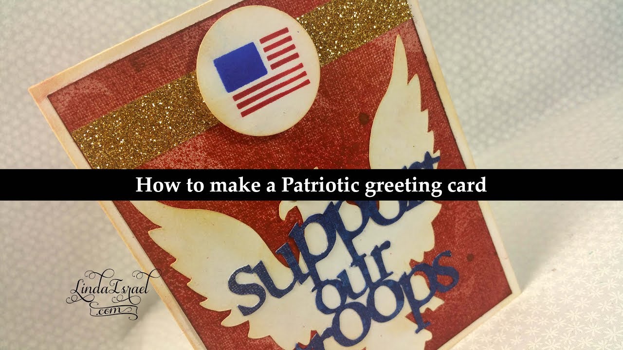 How to make a Patriotic greeting card - YouTube