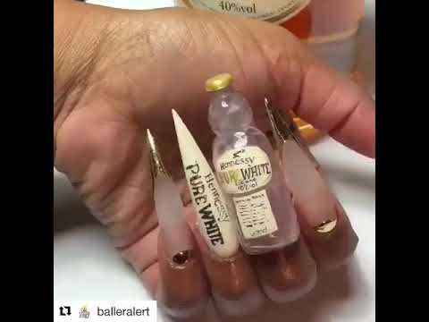 Women's Hennessy Nails filled with real Henny - YouTube