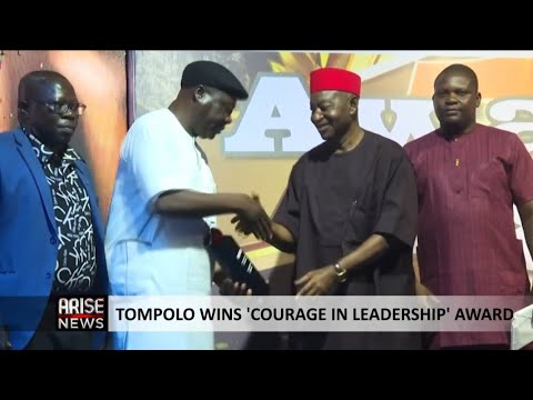 TOMPOLO WINS 'COURAGE IN LEADERSHIP' AWARD - YouTube