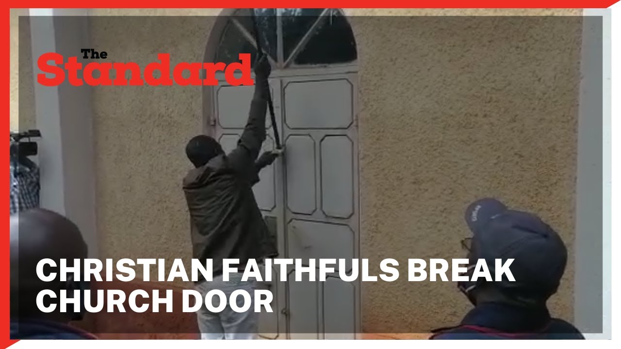Angry Christian faithfuls break church door after being locked out of ...
