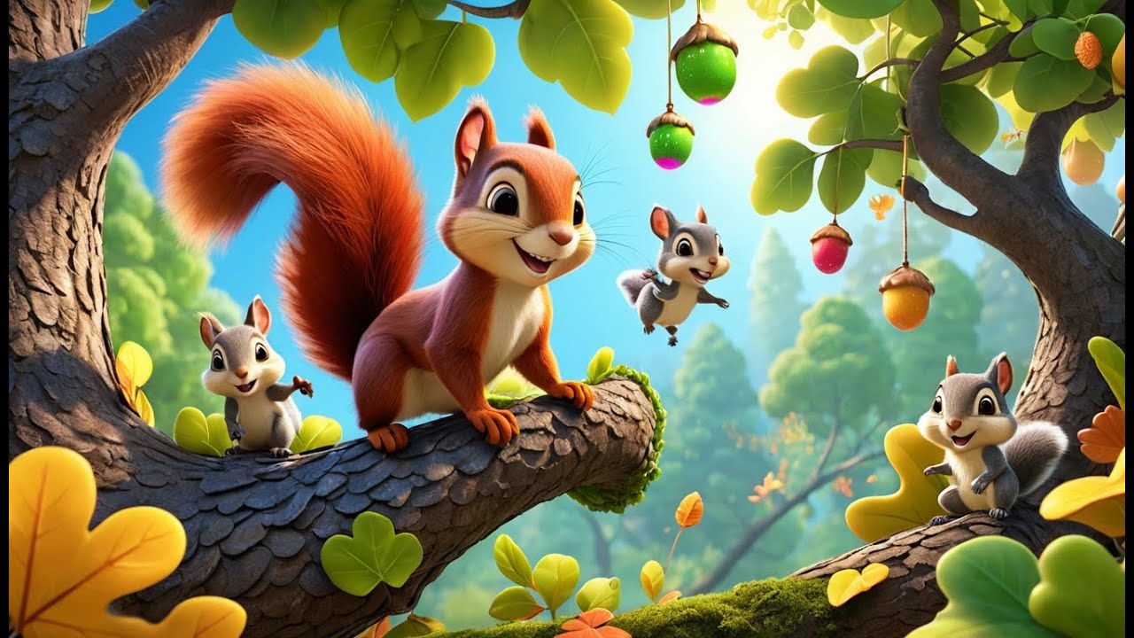 Five Silly Squirrels in the Tree | Fun Squirrel Song for Kids | Silly ...