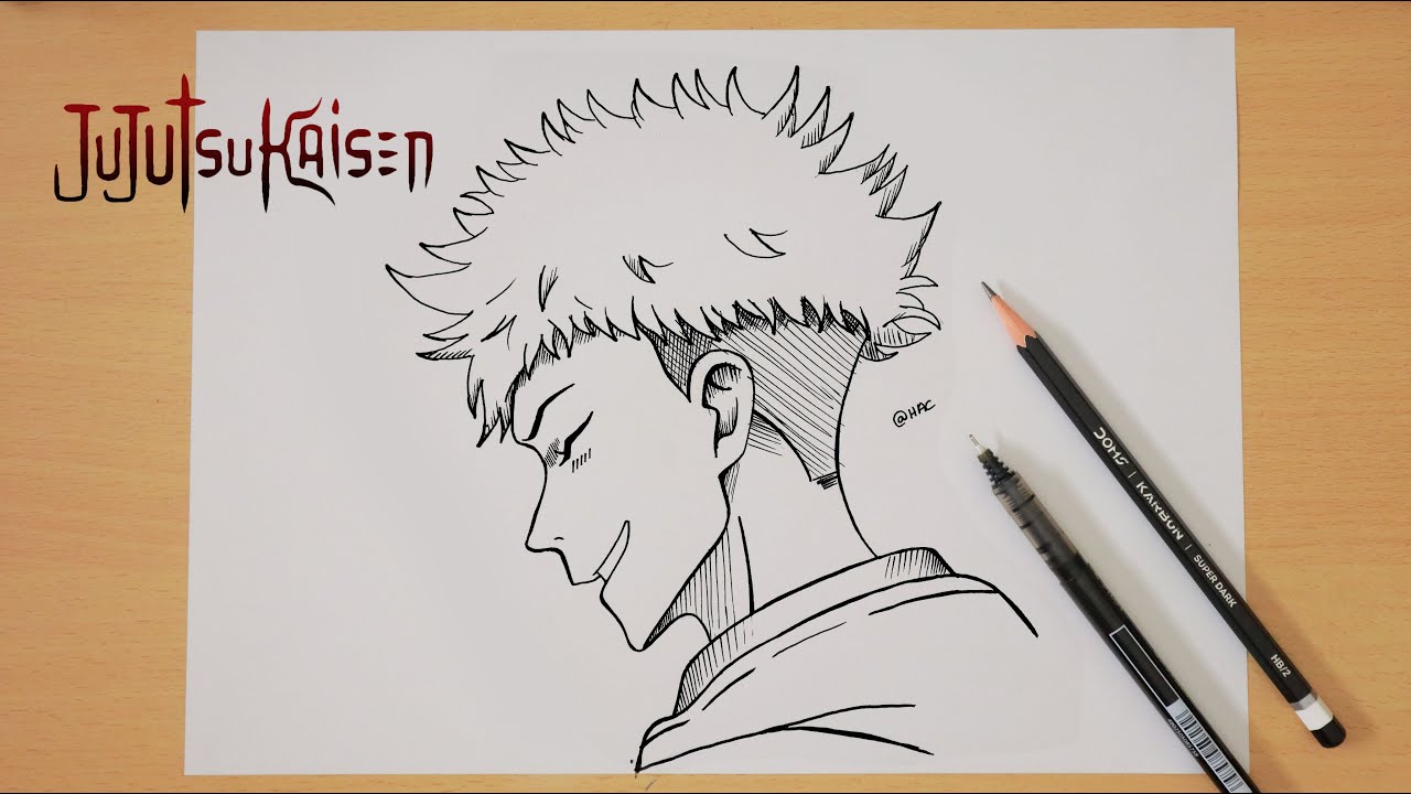 How to draw Yuji Itadori | Step by step (Tutorial) | Jujutsu Kaisen ...