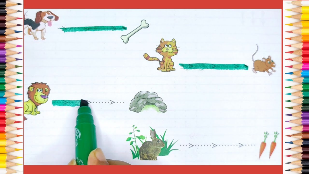 Drawing Different types of Line | Standing line and Sleeping lines for ...