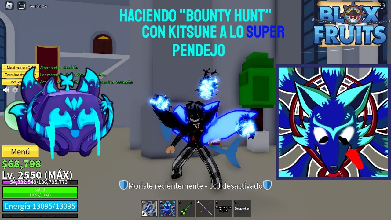 haciendo bounty hunt con kitsune a lo SUPER pendejo #bloxfruits # ...