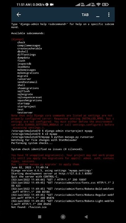 Created My First Aap Using Django on Android Using Pydroid3. - YouTube