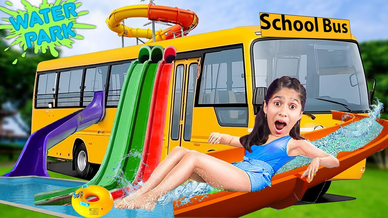 Building a Water Park Inside My School Bus | Water Park in a School Bus ...