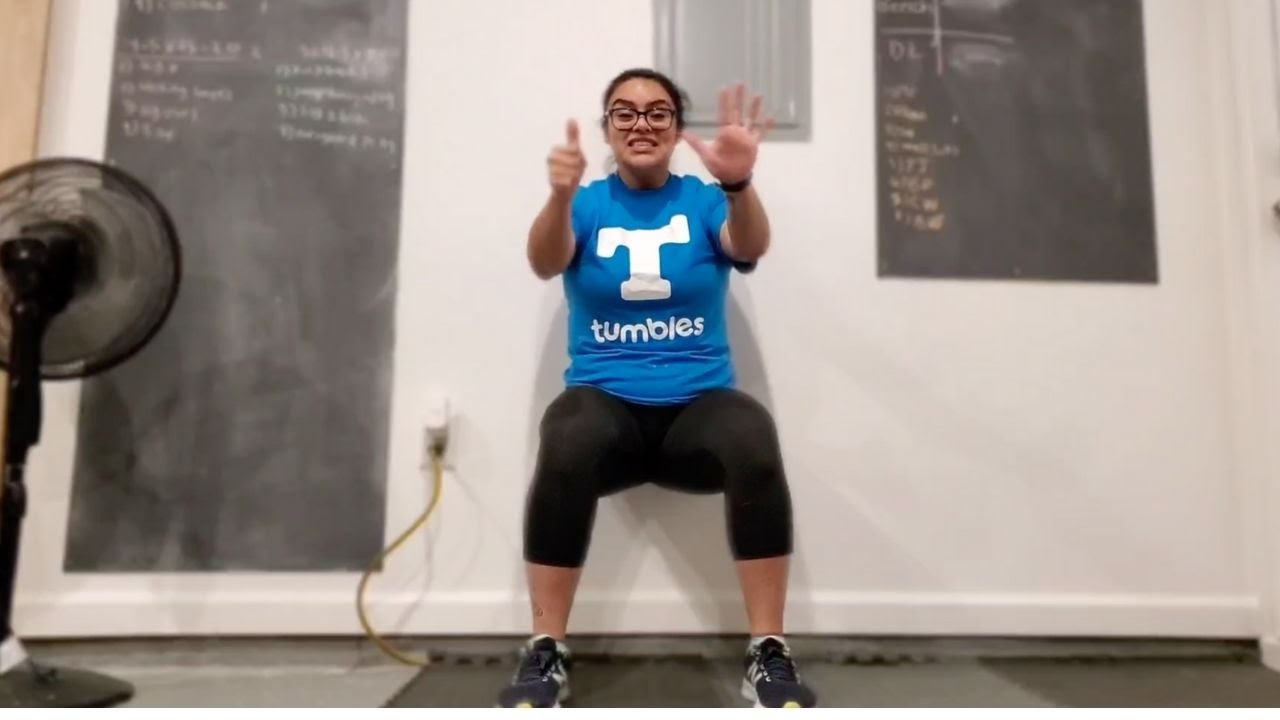 Wall Sit Hold Exercise for Kids - YouTube