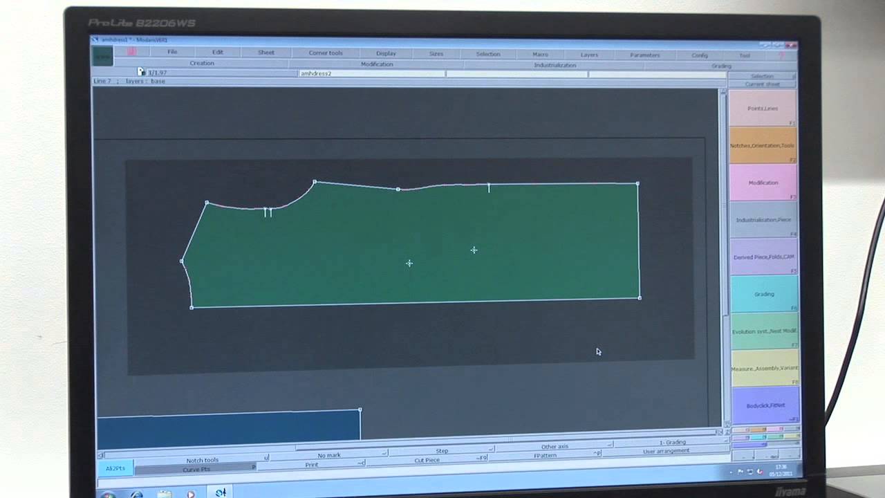 Loading of patterns after digitising - YouTube