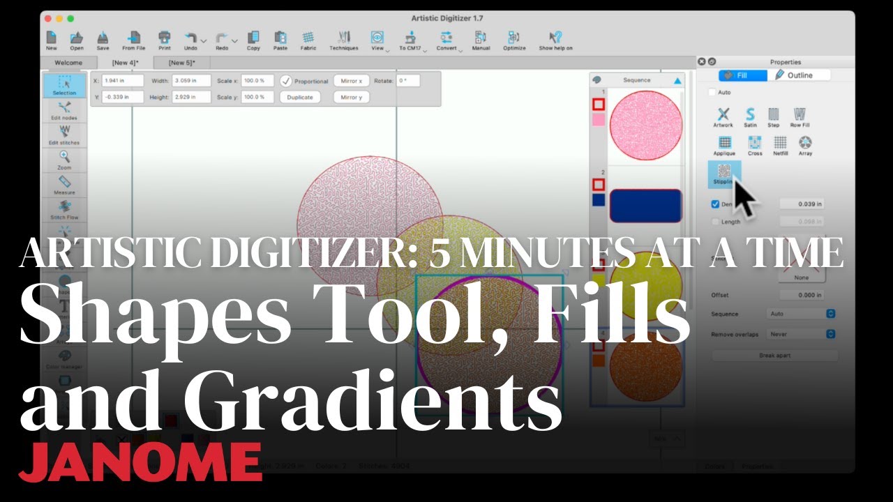 Artistic Digitizer Five Minutes at a Time: Shapes Tool, Fills and ...