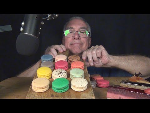 ASMR Eating French Macarons and Pastries