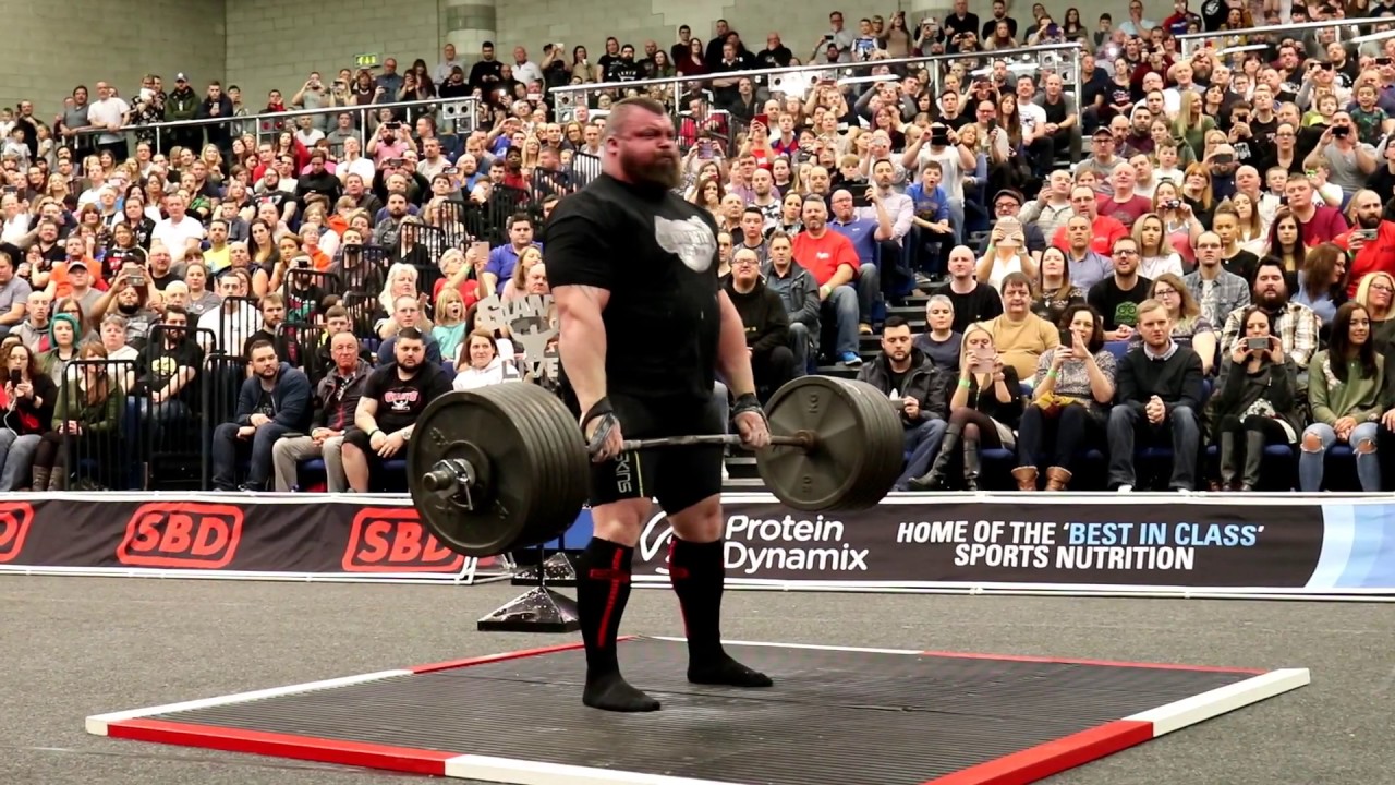 Eddie Hall 350kg Deadlift for 9 reps at Britain's Strongest Man 2017 ...
