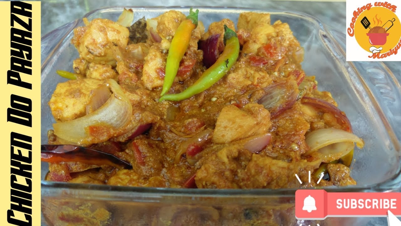 CHICKEN DO Pyaza | CHICKEN DOPIAZA | MURGH DO PYAZA | By Cooking With ...