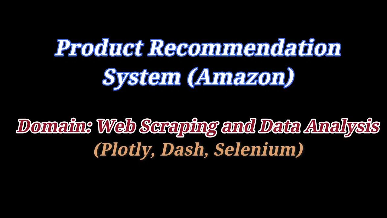 Mini Project - Product Recommendation System in Python - YouTube