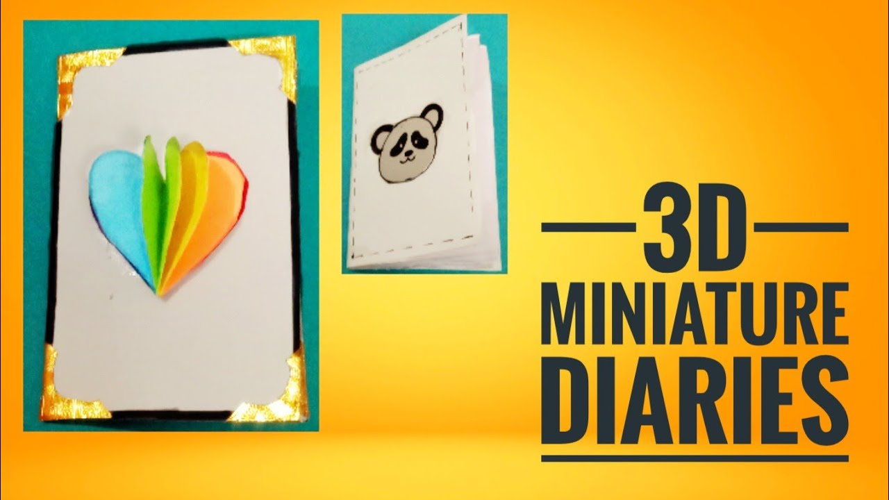 How to make Cute 3d diary - YouTube