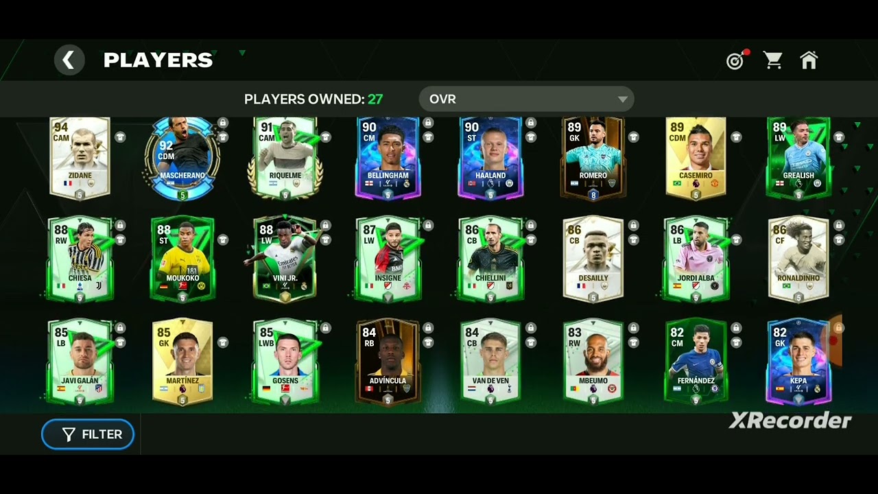 My Fc mobile active line up and Players - YouTube