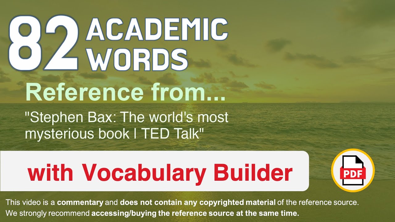 82 Academic Words Ref from "Stephen Bax: The world's most mysterious ...