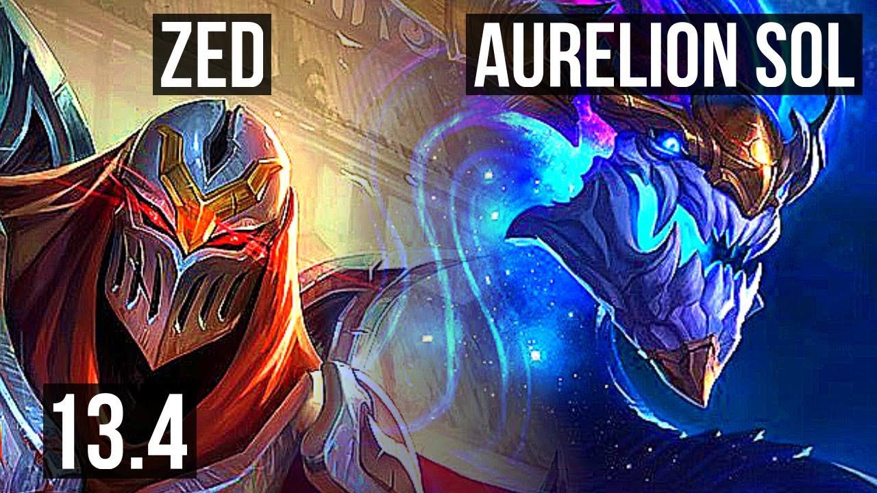 ZED vs AURELION SOL (MID) | 10/2/10, 1.7M mastery, Legendary, 300+ games | EUW Master | 13.4 ...