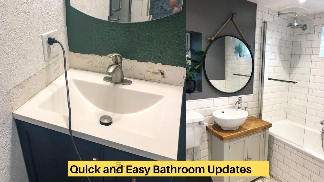 Quick and Easy Bathroom Updates - YouTube