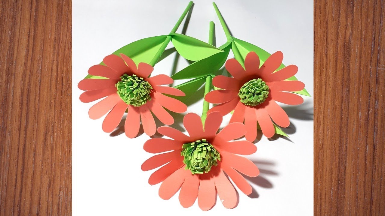 Simple Paper Flower | Paper Craft | DIY flower | Origami | Assignment ...