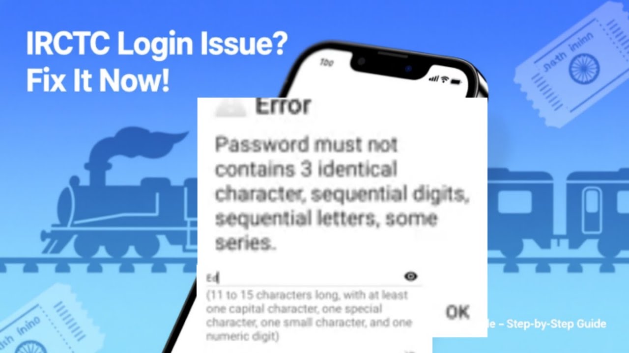 🔑 IRCTC Login Password Change Problem | 100% Working Solution - YouTube