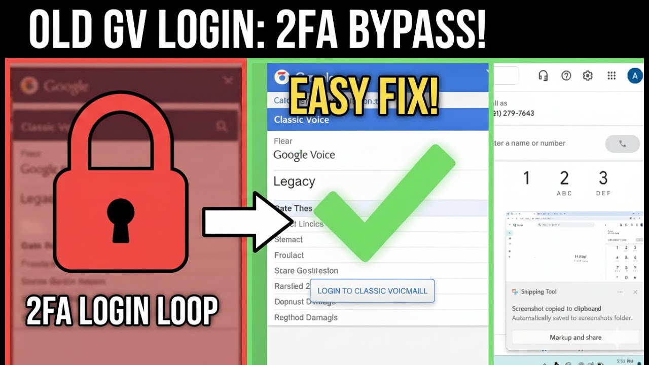 Google Voice Login: How to Fix 2FA Aged GV Issues (Quick Guide) - YouTube
