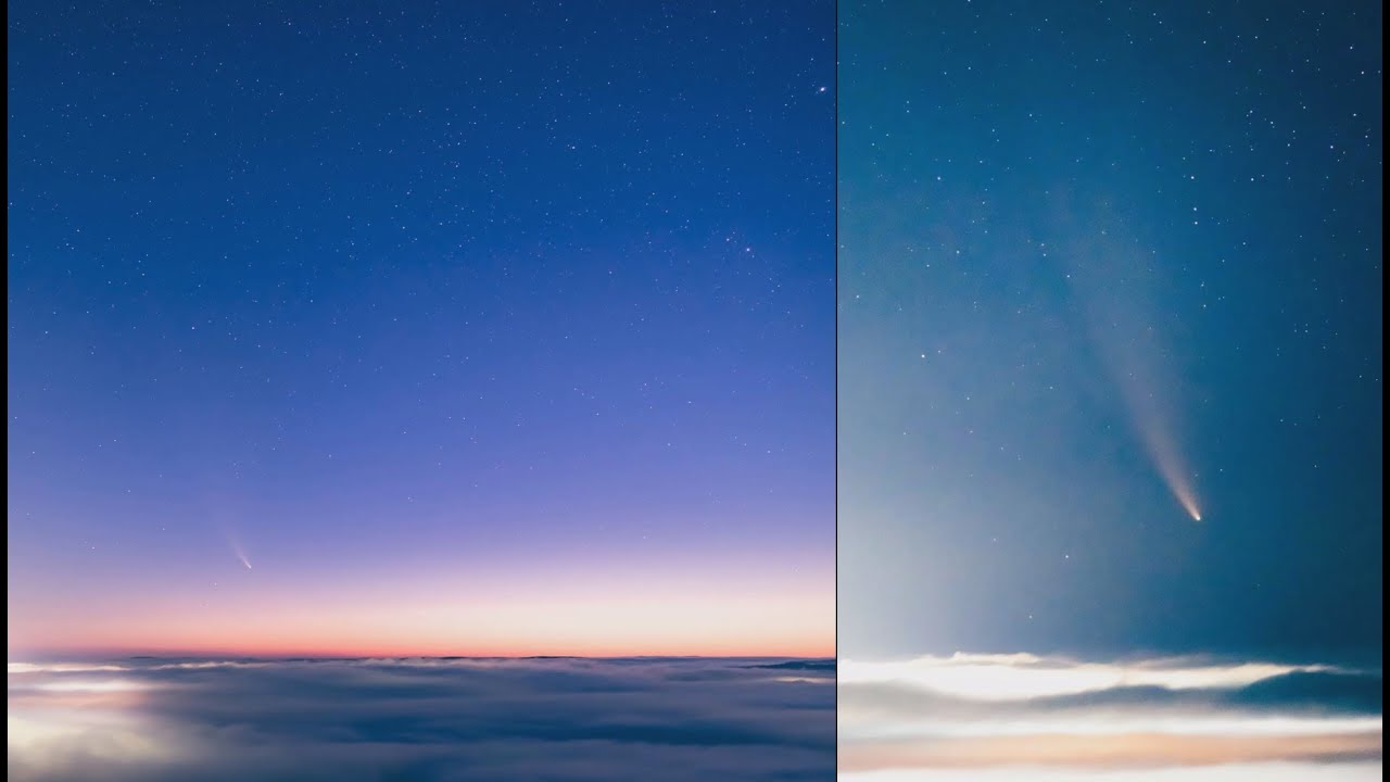 Sunset + Sunrise + Shooting Stars + Rolling Clouds + NEOWISE Comet ...
