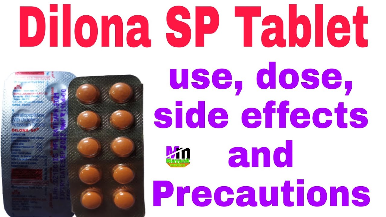 Dilona SP Tablet uses in Hindi | Dilona Sp | Serratiopeptidase and ...