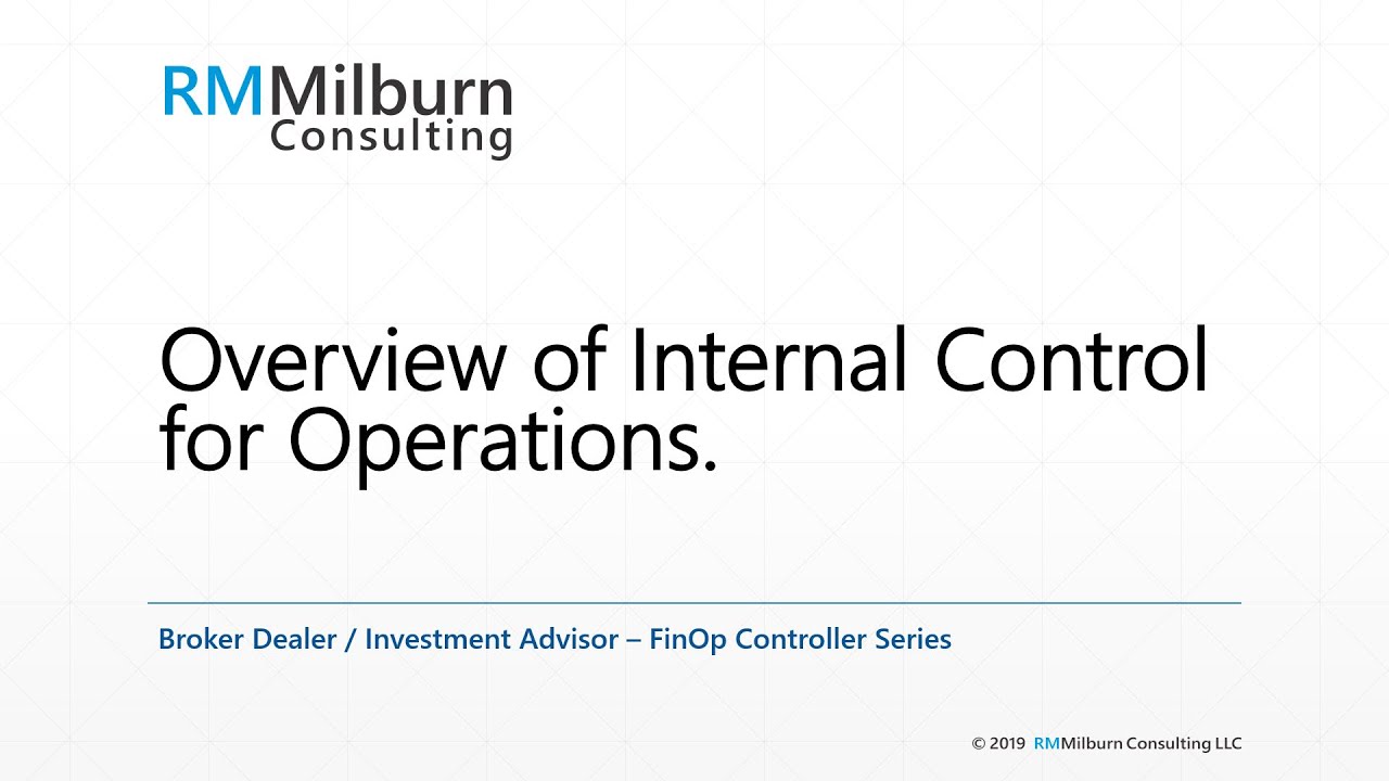 Overview of Internal Control for Operations - YouTube