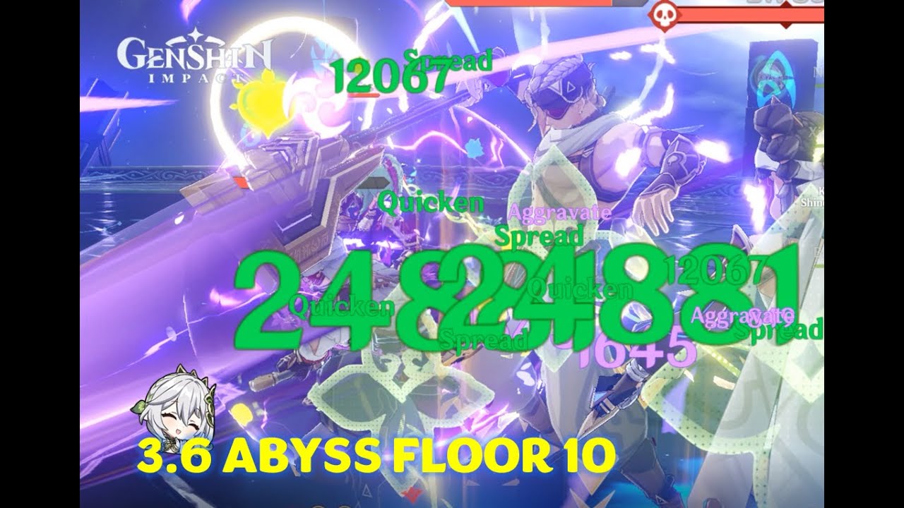 Amazing Nahida F2P Build Bloom/Quicken/Hyperbloom Damage | Abyss Floor ...
