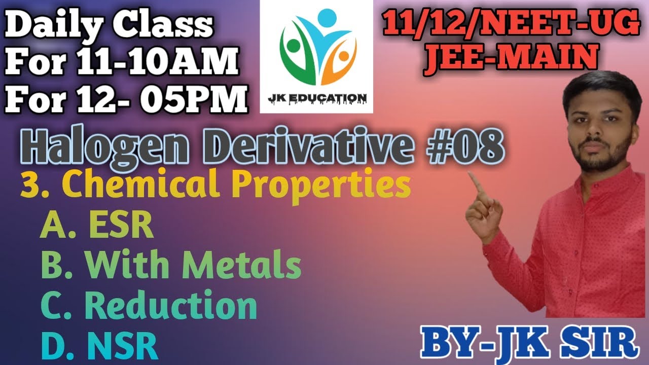 CLASS 12 CHEMIATRY CHAPTER 10 HALOGEN DERIVATIVE #08 | HALOARENS ...
